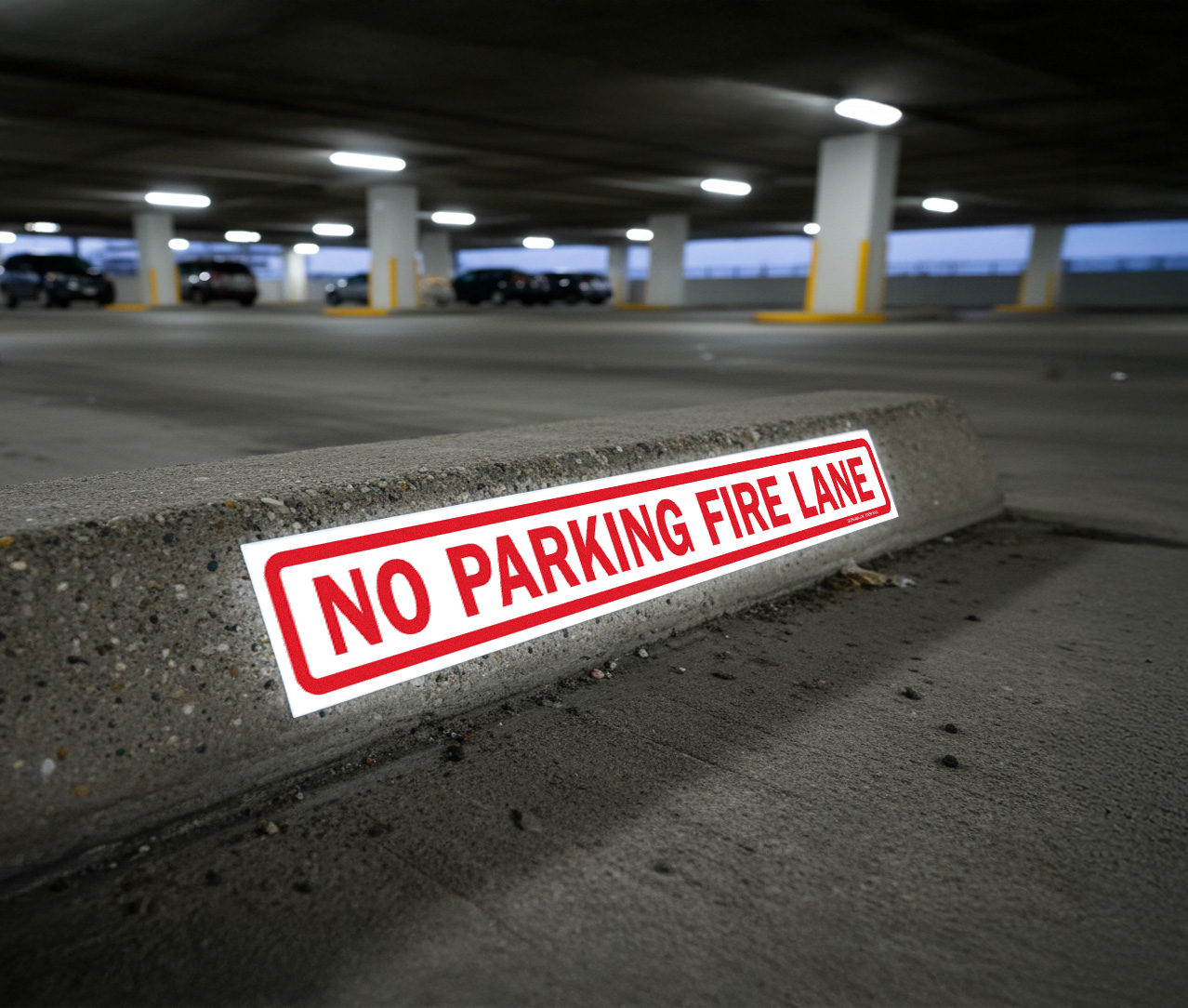 Reflective Vinyl Decals for Plastic Parking Blocks & Car Stops